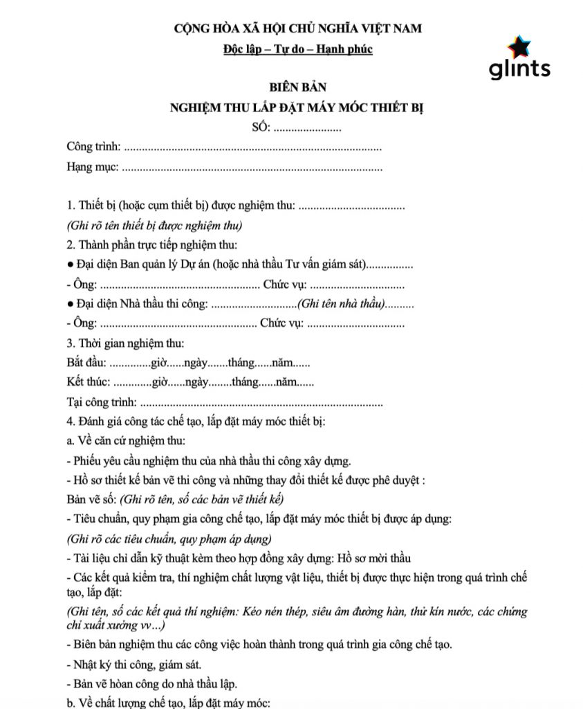 Mẫu Biên Bản Nghiệm Thu Công Việc Chuẩn Nhất Bạn Cần Có - Thư Viện Tri Thức